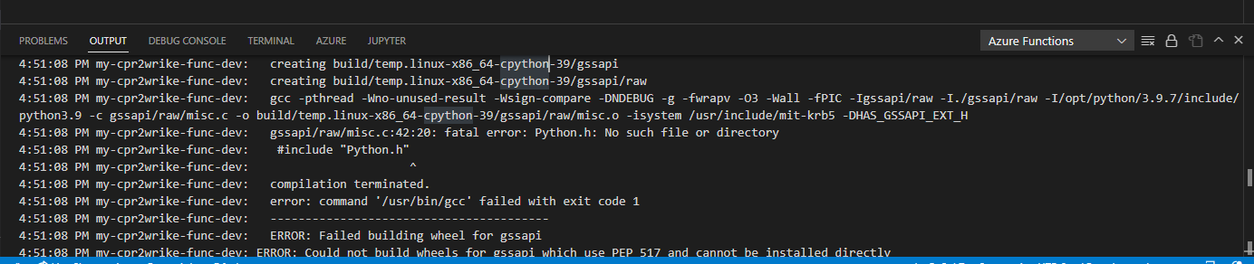Solved Suddenly Cant Build And Deploy Python Azure Funct Esri Community