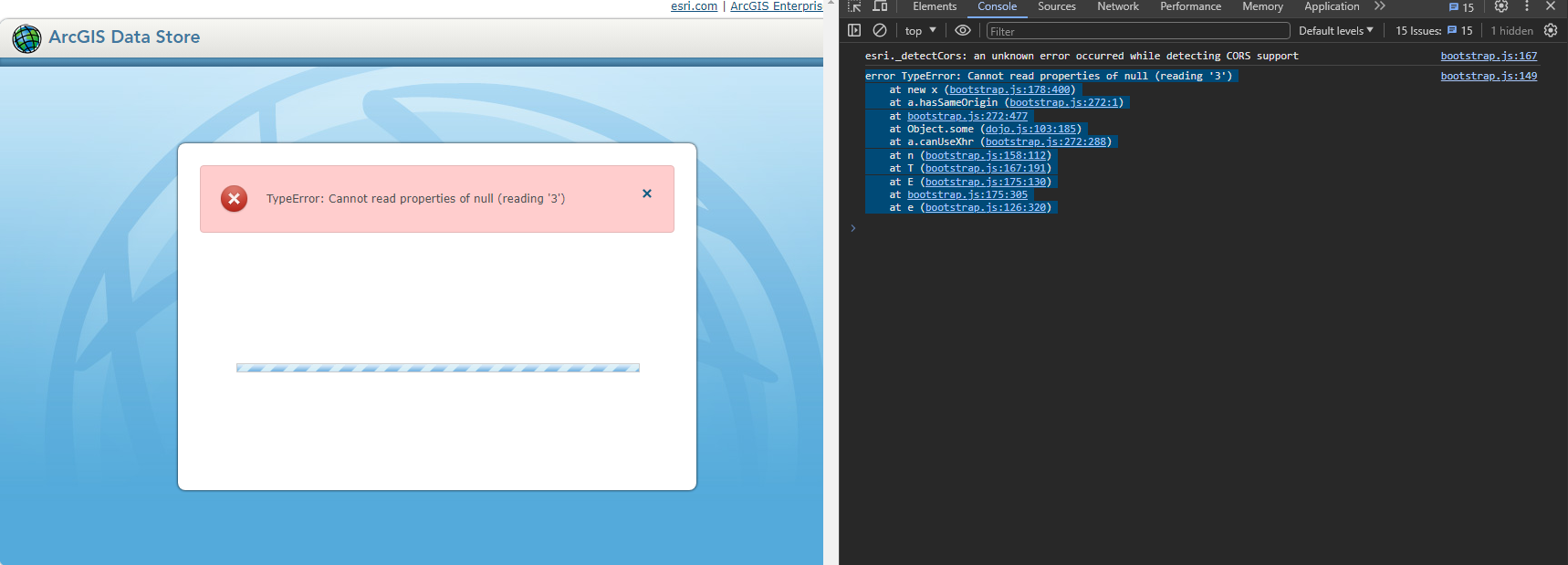 Arcgis Data Store 112 Not Accessible Typeerror C Esri Community