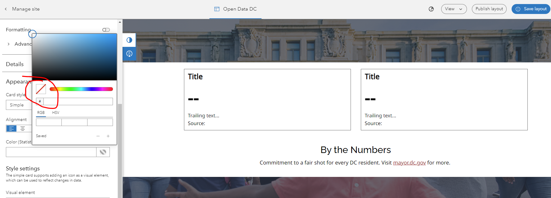 New border around summary statistic cards. How to ... - Esri Community