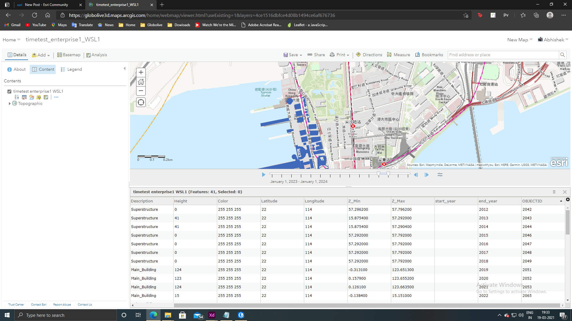 time slider visible in map viewer but time setting... - Esri Community