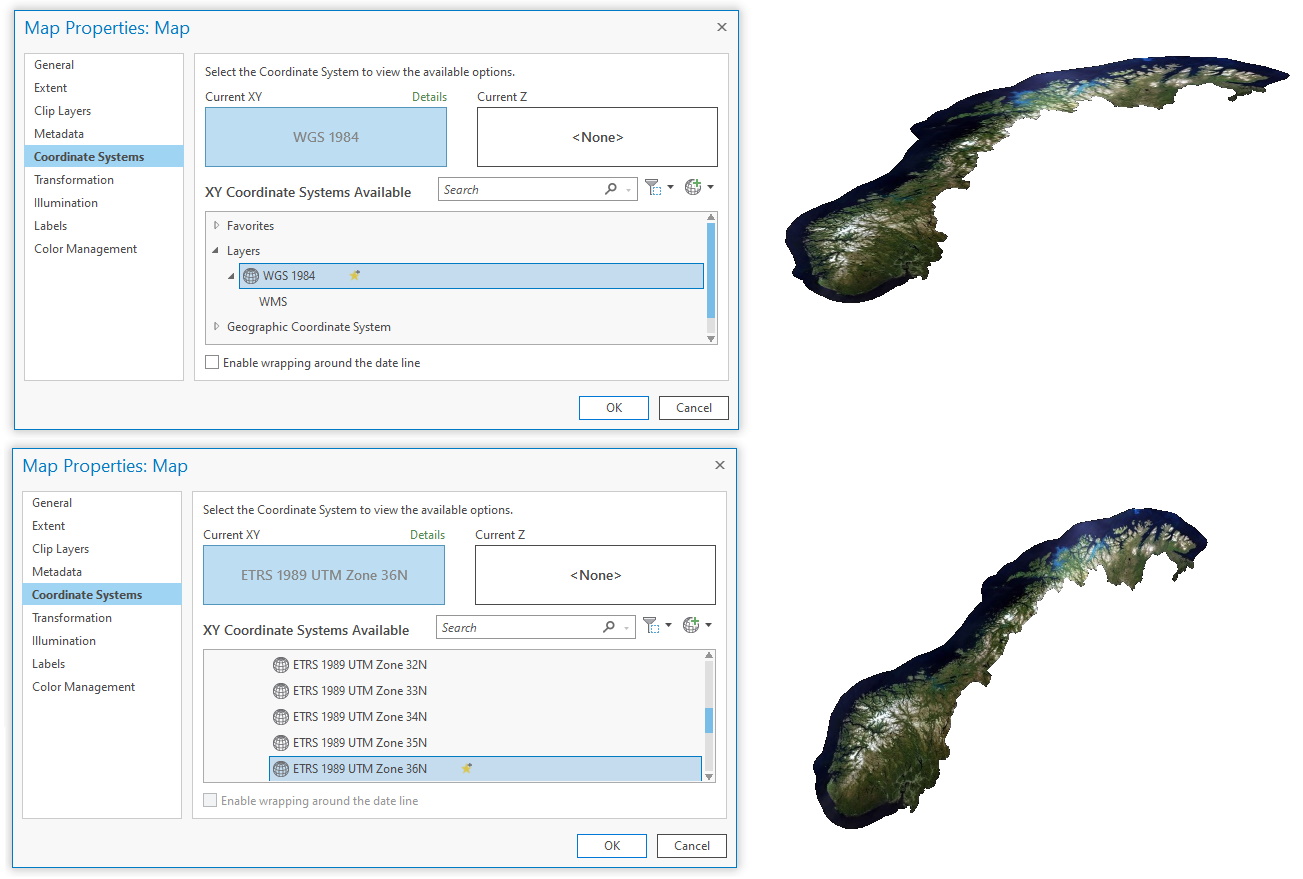 Solved Coordinate System Or Tiling Scheme Cant Be Adjust Esri Community