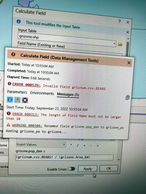 Extensive Errors With Basics Calculate Geometry Esri Community
