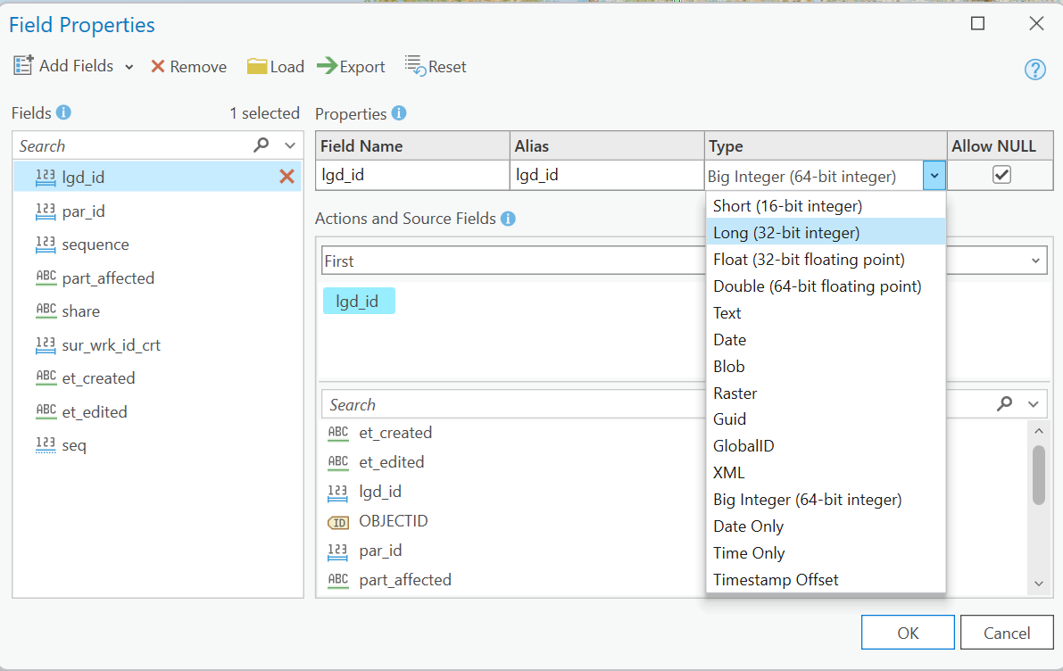 Relationship Classes Cannot Use Biginteger Fields Esri Community