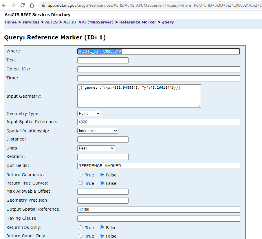 Solved: Query a point Rest service passing an X/Y position - Esri Community Solved: Query a point Rest service passing an X/Y position - Esri Community