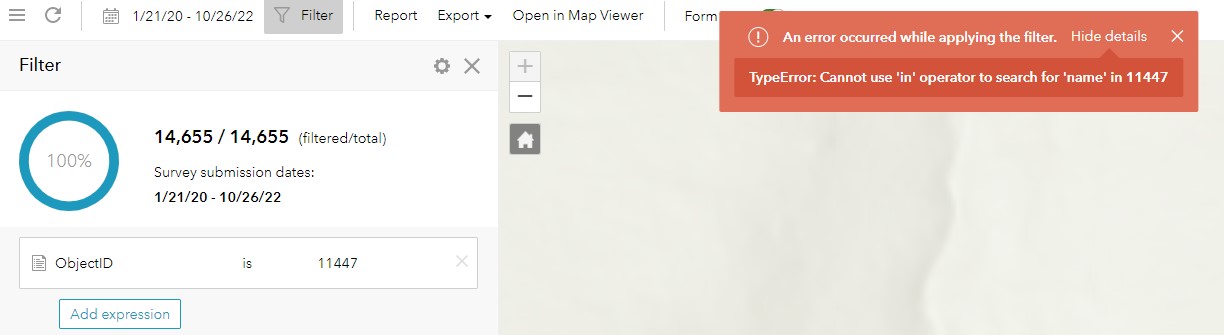 Solved: Filtering integers broken after October 25 2022 up... - Esri Community