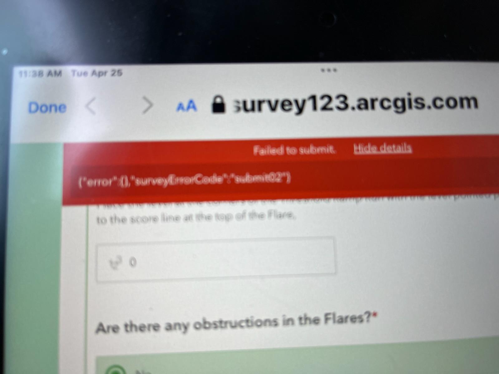 Solved: Inspector Getting 'Failed to Submit' ( Solved: Inspector Getting 'Failed to Submit' (