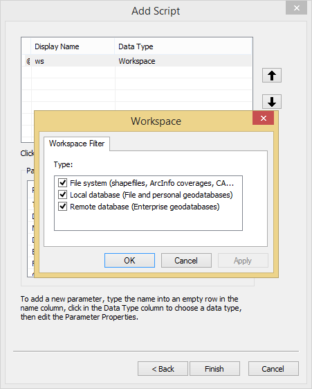 Solved Filter Lists On Parameters Python Toolbox Esri Community