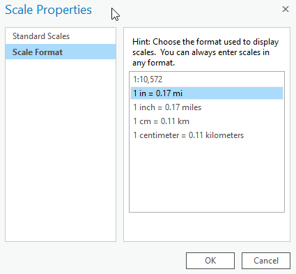 Unable to set standard scales to 1 in = X ft - Esri Community