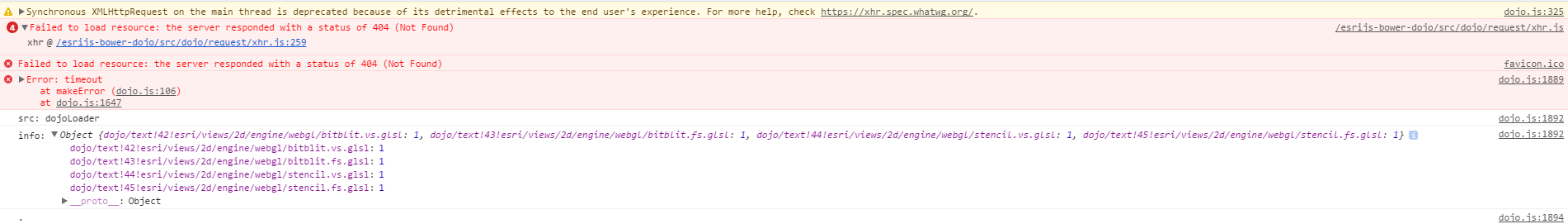 Js Api 43 Custom Build Dojo Loader Xhr Error Esri Community