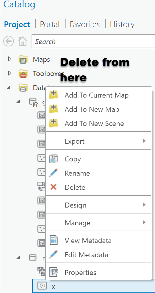 How Do I Delete Tables From A Geodatabase In Arcgi Esri Community