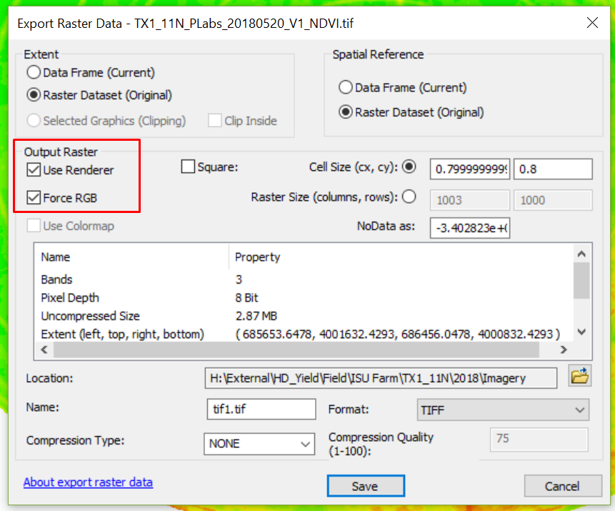 Export Raster With Applied Color Ramp With Arcpy Esri Community