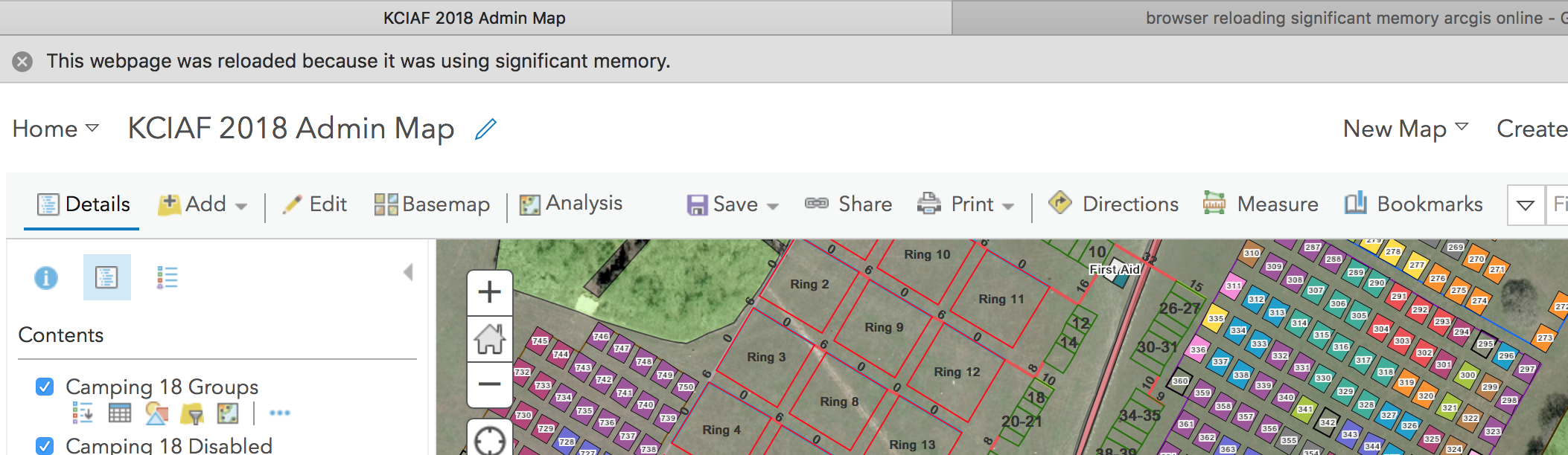 ArcGIS Online web page keeps crashing - Esri Community
