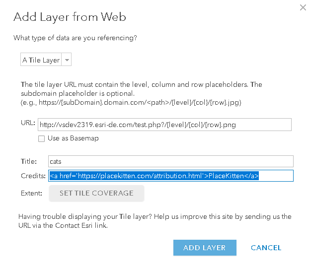 Kitten and Custom Tile Layers in AGOL and ArcGIS P... - Esri Community