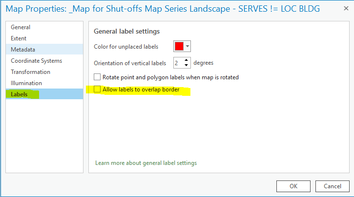 Keep labels in layout frame in map series - Esri Community