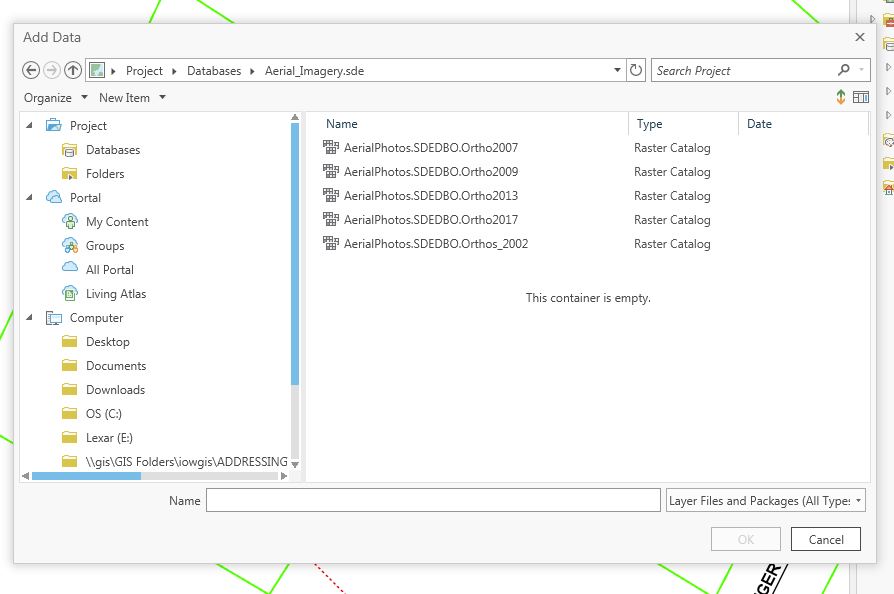 Add Database Connection - Container is Empty - Esri Community