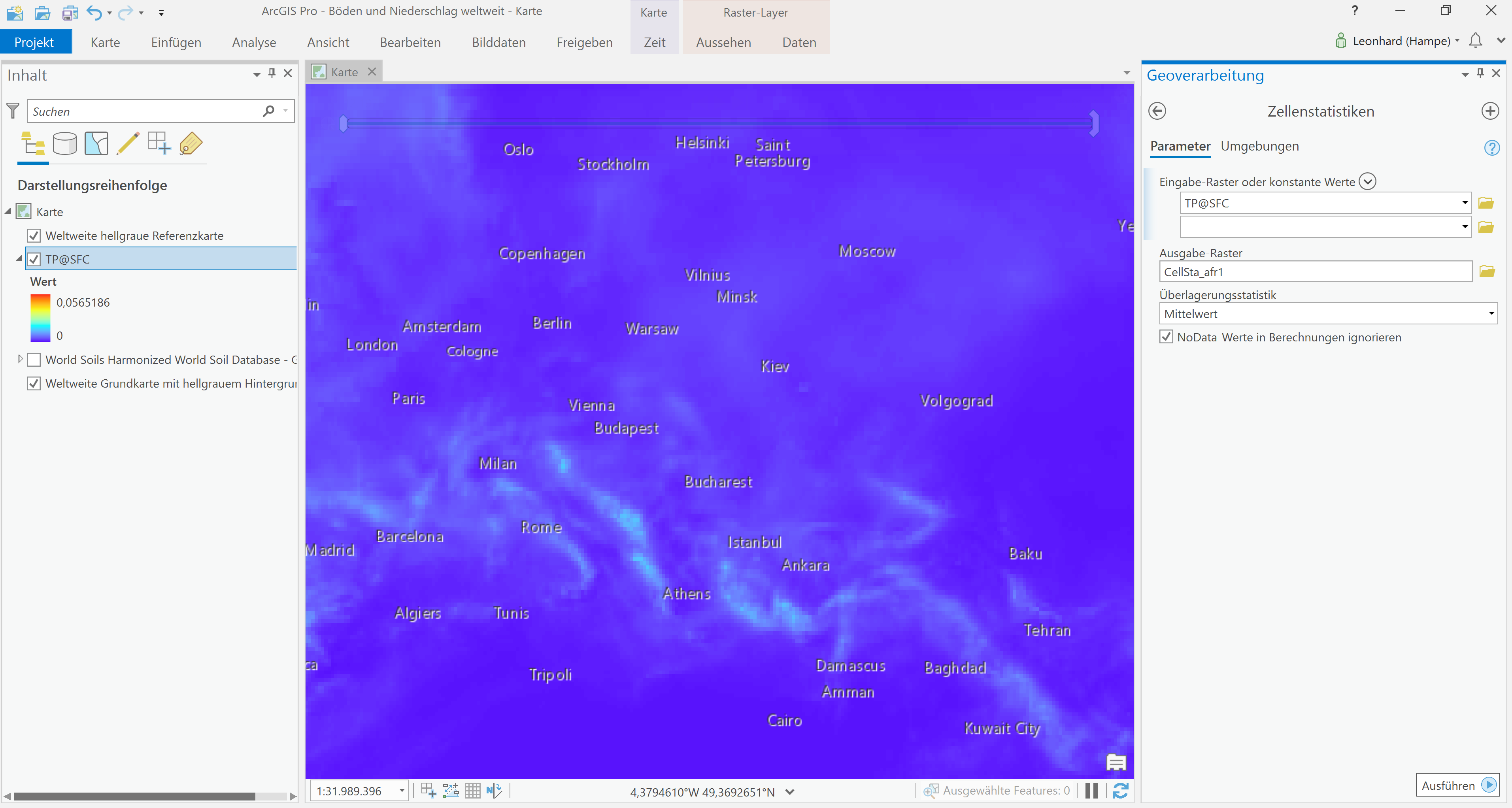 How to average climate data in a Raster- Dataset? - Esri Community
