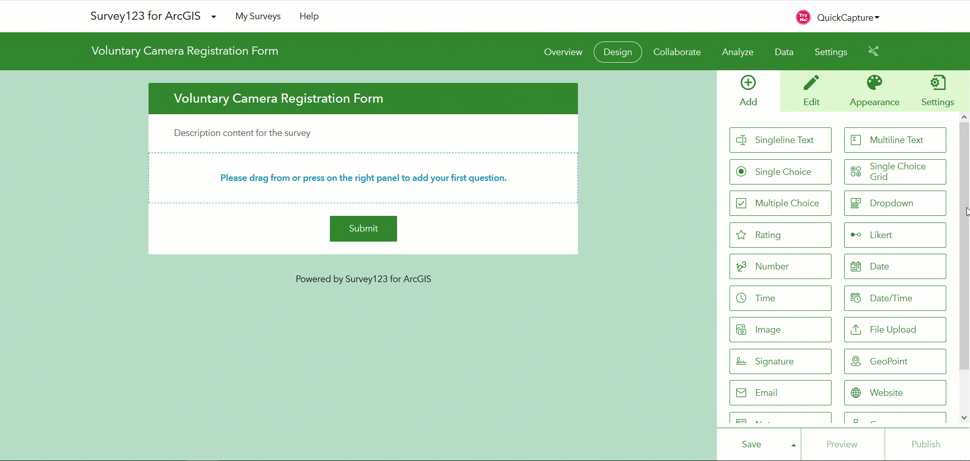 How to create a Voluntary Camera Registration form... - Esri Community