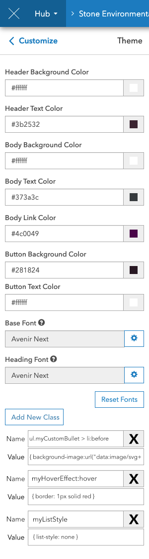 Will Hub ever allow custom CSS classes? - Esri Community