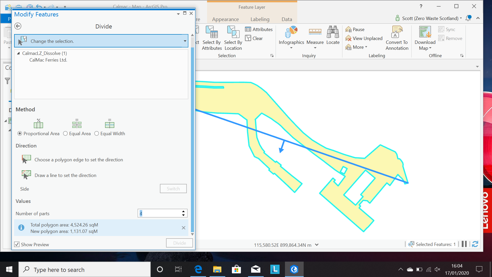 Solved: Divide tool in ArcPro greyed out - Esri Community