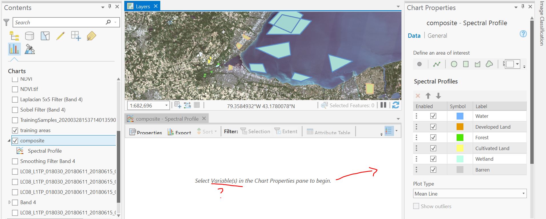 Spectral Profile chart not displaying in ArcPro - Esri Community