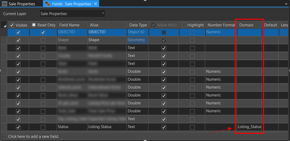 Solved Trying To Apply Drop Down Domain To Attribute Tabl Esri Community