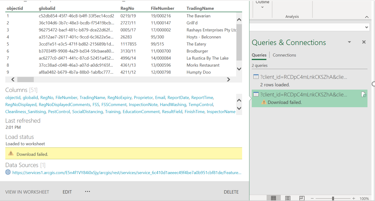 Solved Using Excel To Access Arcgis Online Automated Page 4 Esri Community