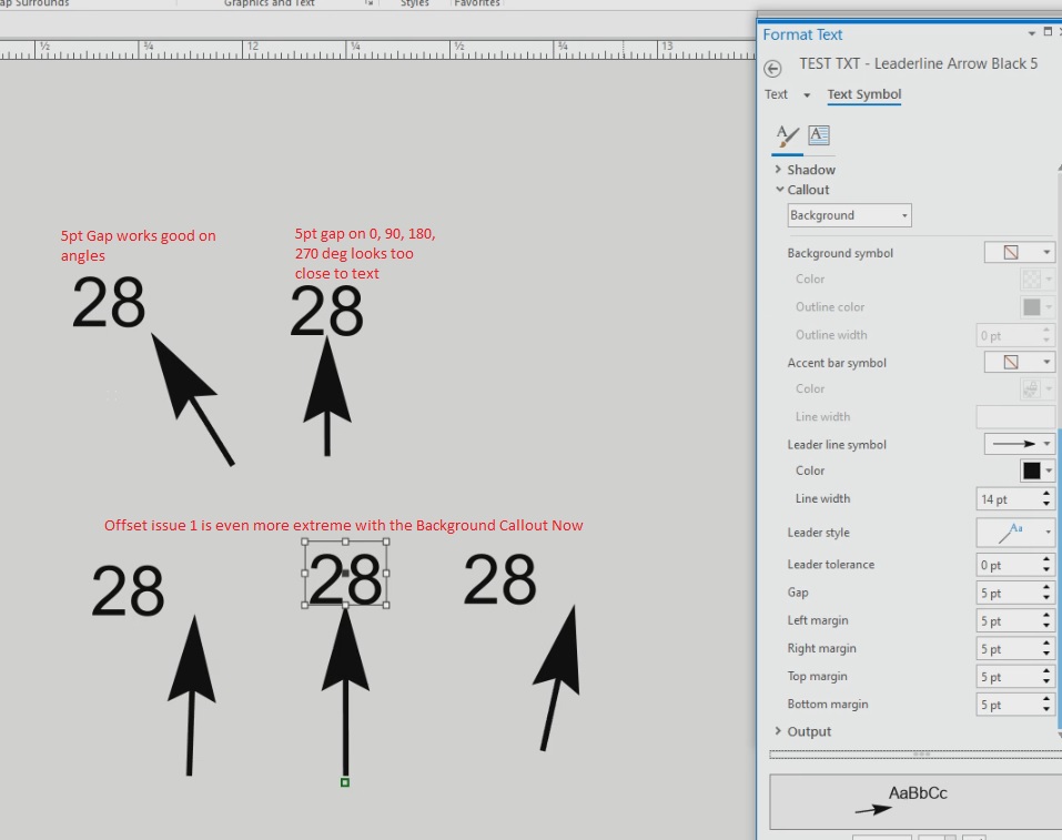 Layout Text with Leader Line Arrows (Callout Box) - Esri Community