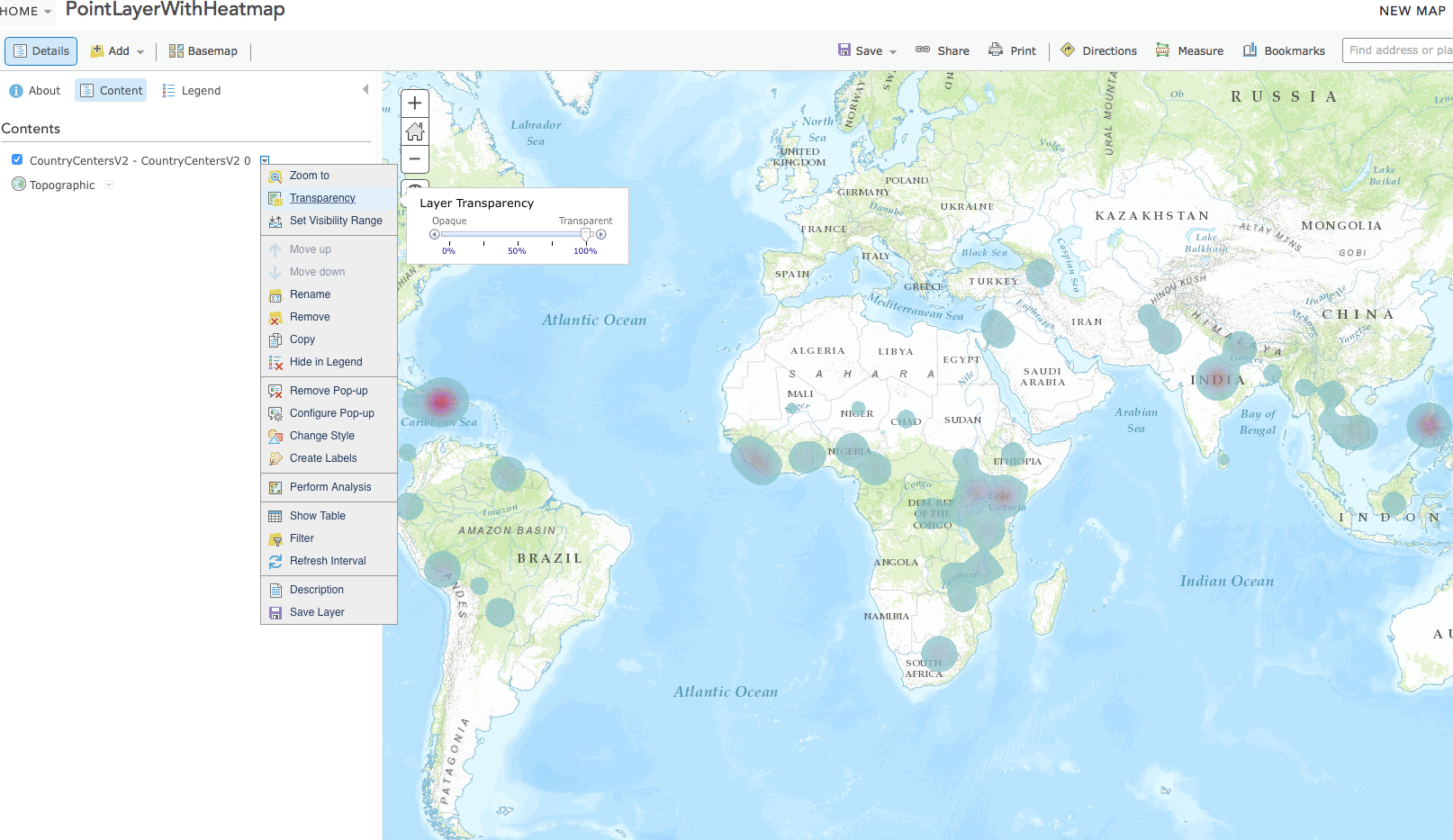 Heatmap transparency - Esri Community