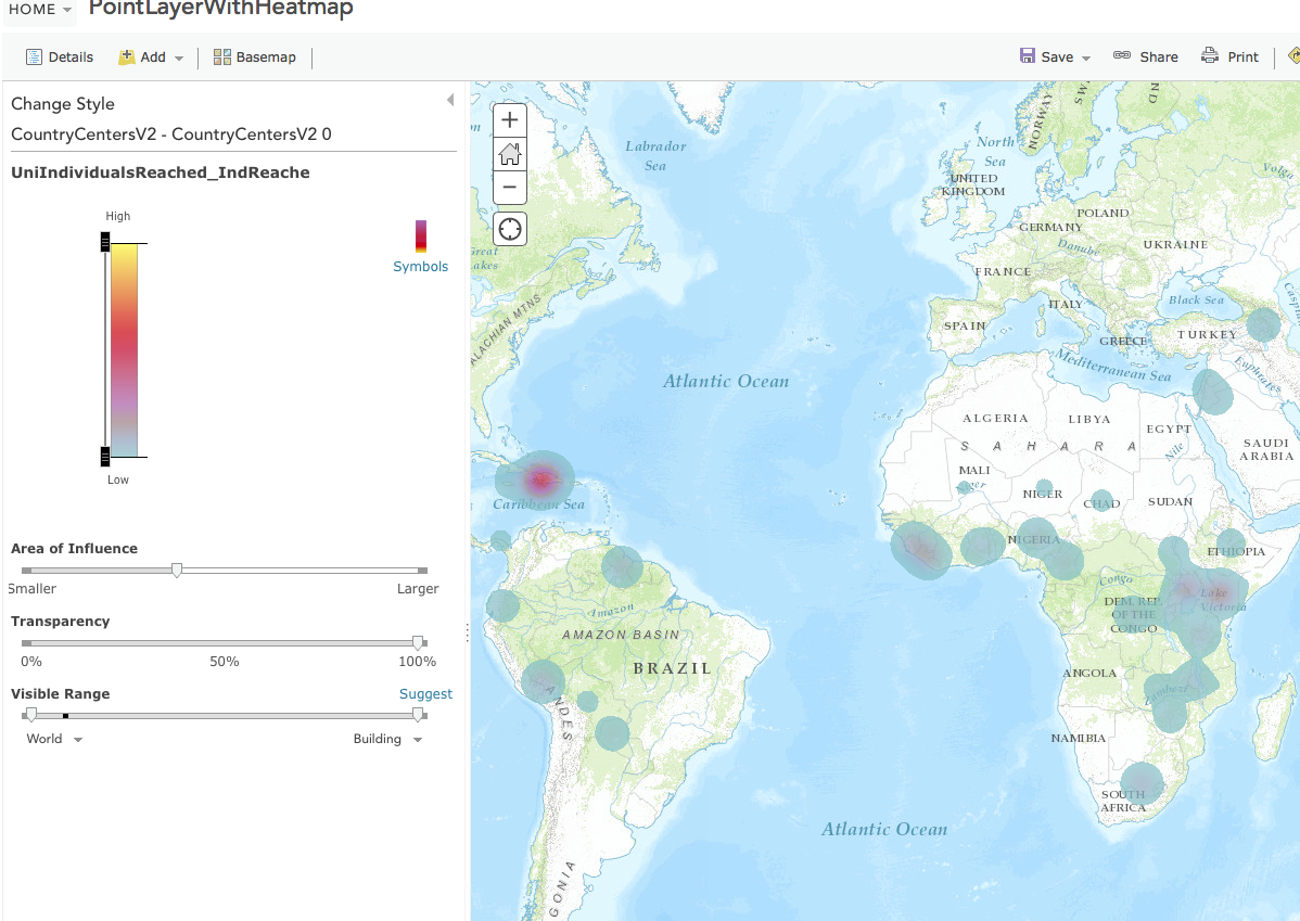 Heatmap transparency - Esri Community