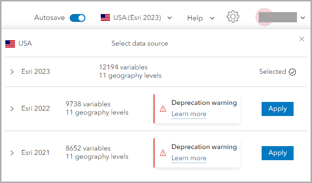 Upcoming data deprecation in ArcGIS Business Analy... - Esri Community
