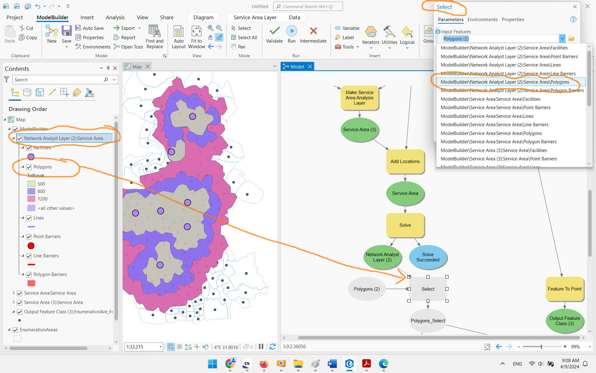 ArcGIS Pro 3.0.2: How to select the “polygon” outp... - Esri Community