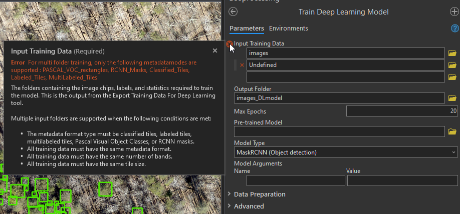ERROR WHEN TRAINING DEEP MODEL - Esri Community