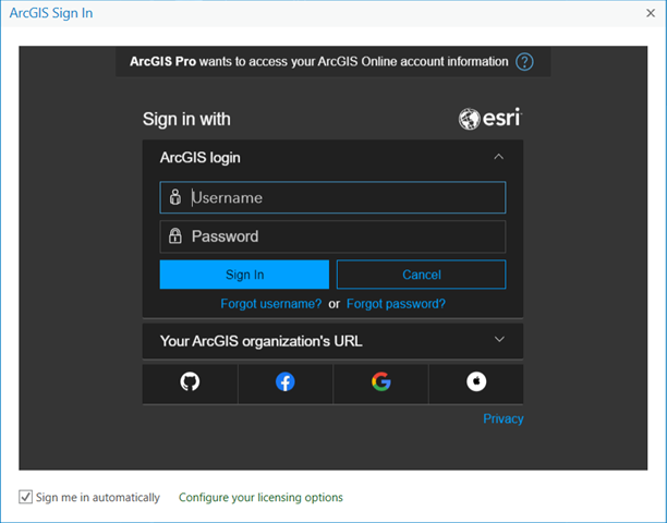 Solved: Can't login to ArcGIS Pro, login screen stays empt... - Esri ...