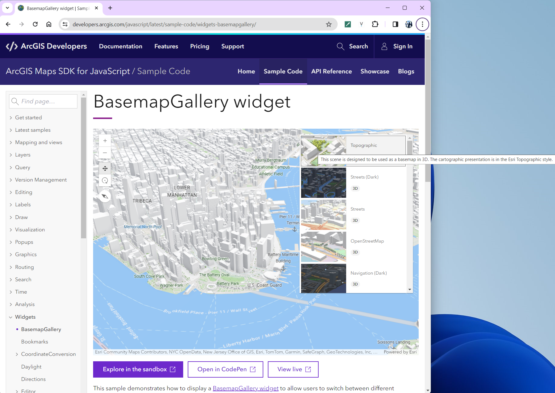 Tooltips on BasemapGallery with LocalBasemapsSourc... - Esri Community