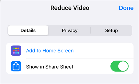 Reduce video files with iOS shortcuts