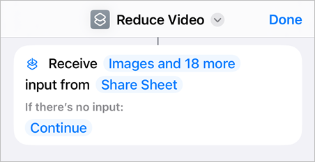 Reduce video files with iOS shortcuts