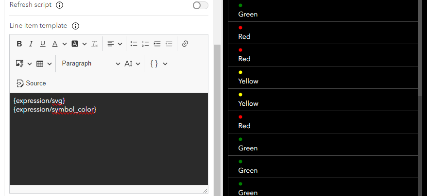 Conditional formatting for an icon for List in das... - Esri Community