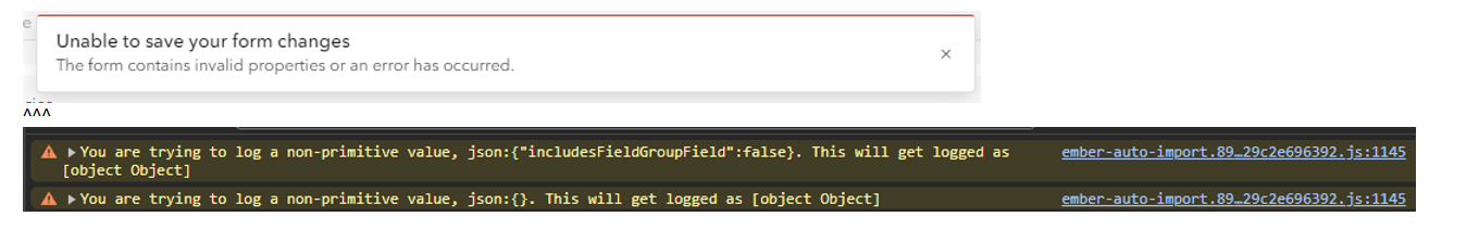 Unable to save form changes - Esri Community