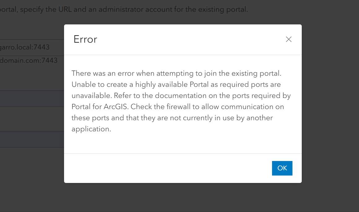 Error on Join Existing Portal - Esri Community