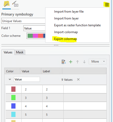 Solved: ArcGIS Pro 3.0.2 - How to apply colormap file .clr... - Esri ...