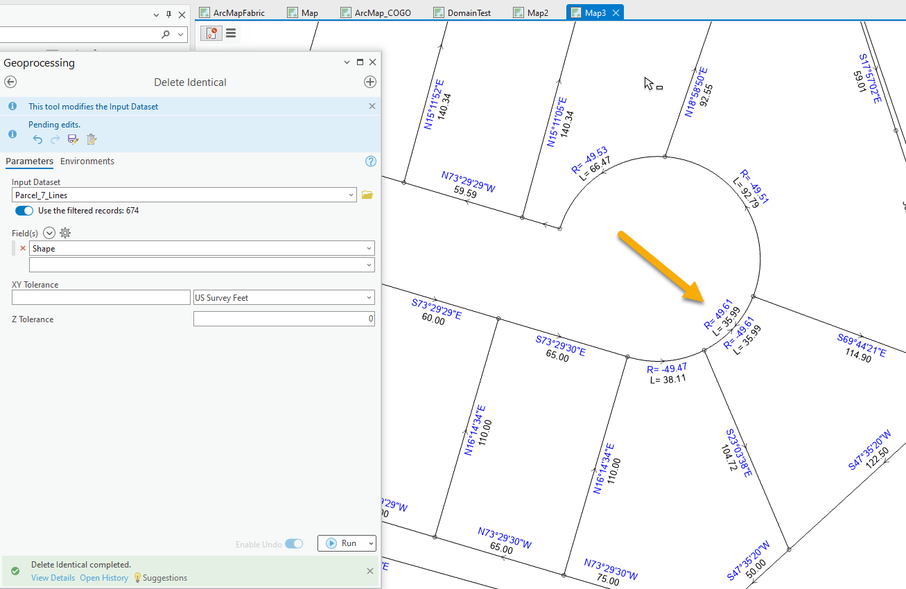 Solved: Identical Overlapping Lines not being deleted afte... - Esri ...