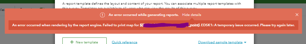 Solved Error When Generating A Report An Error Occurred Esri Community