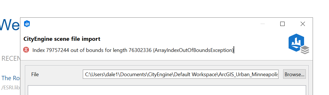 Out of Bounds Error Message - Esri Community