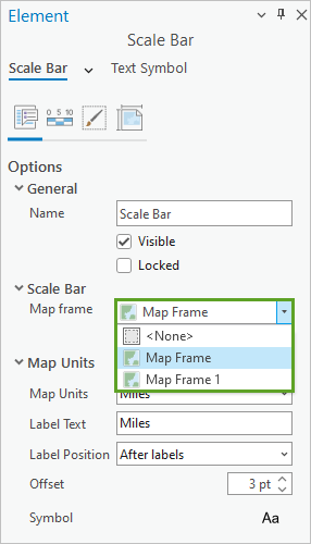 scale bar and map frame - Esri Community