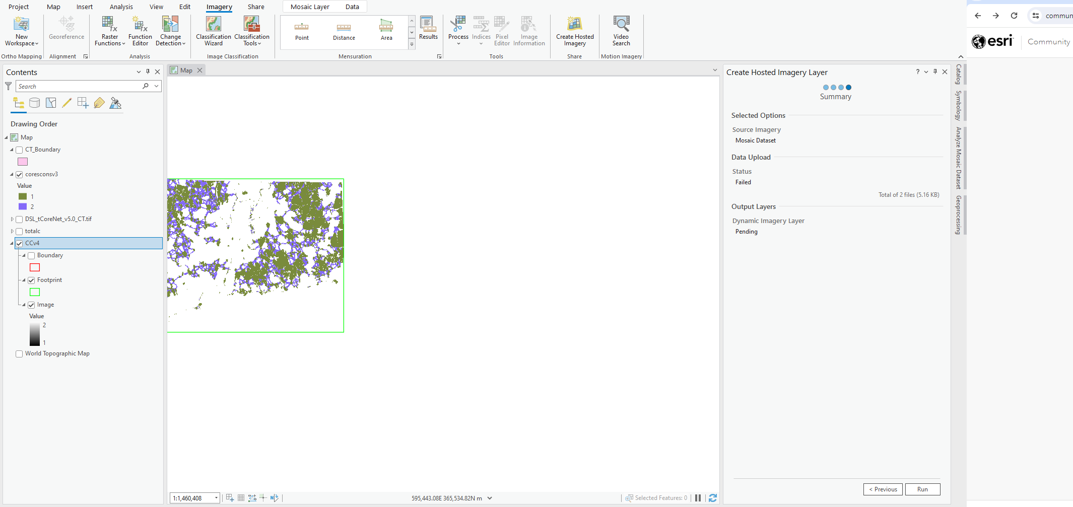 Solved: 'The mosaic dataset item references files that are... - Esri ...