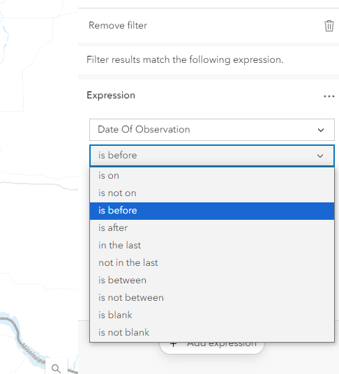 ArcGIS Online- Map Viewer- Filter Expression optio... - Esri Community