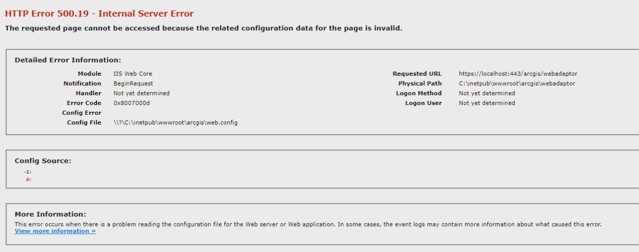 Solved: Web Adaptor IIS Error - Esri Community