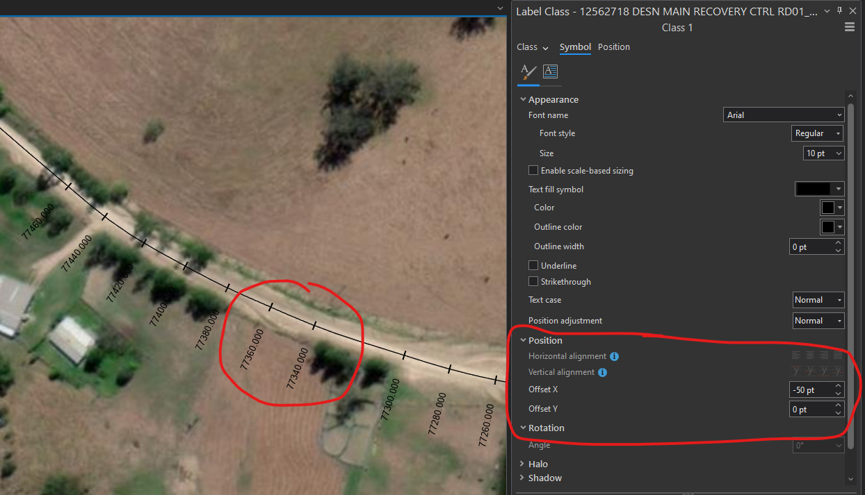 Solved: Change position of rotated labels? - Esri Community
