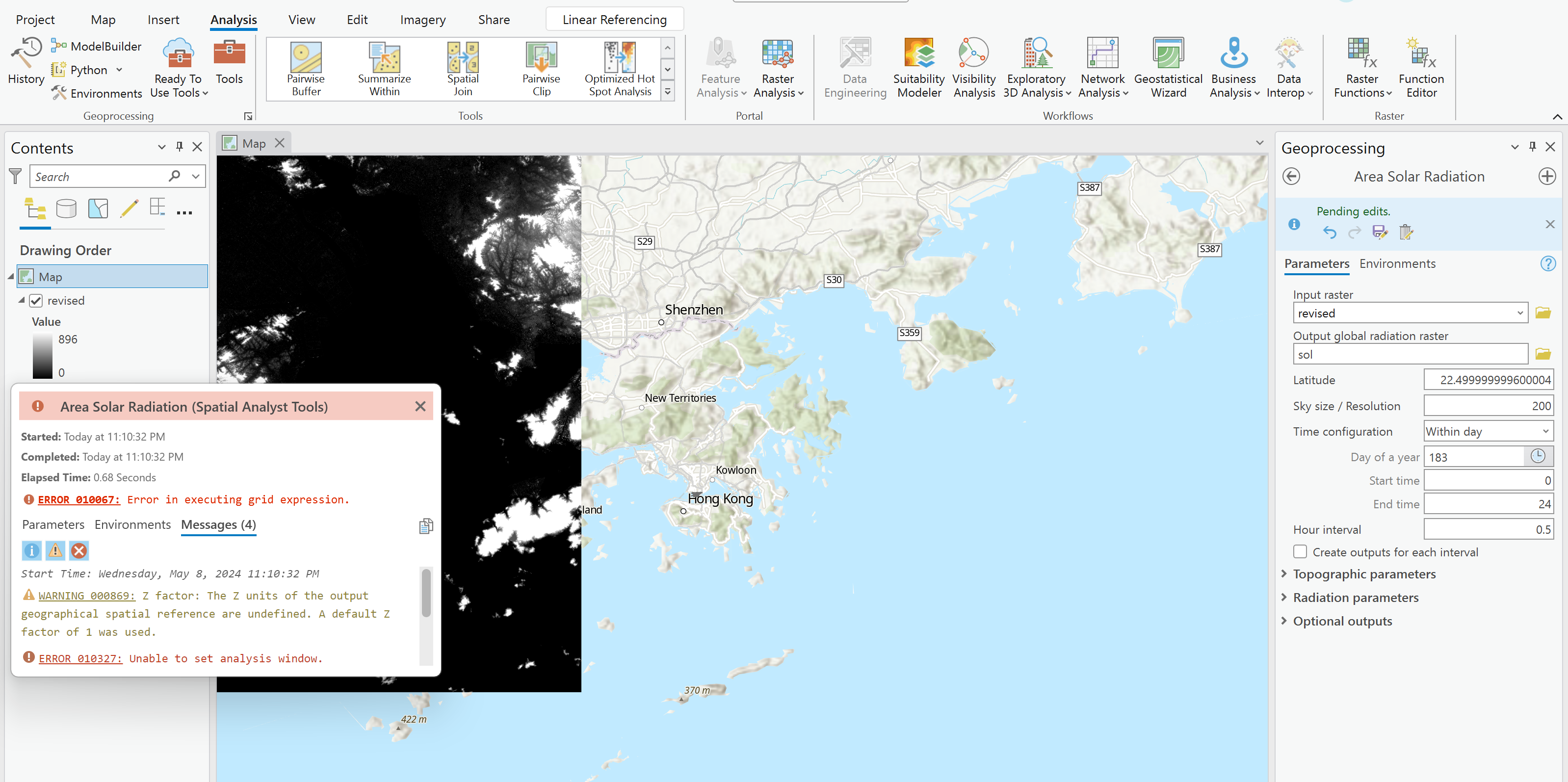 "ERROR 010067: Error in executing grid expression"... - Esri Community