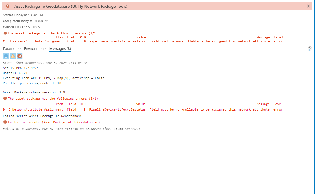 UPDM 2024 Field must be non-nullable to be assigne... - Esri Community